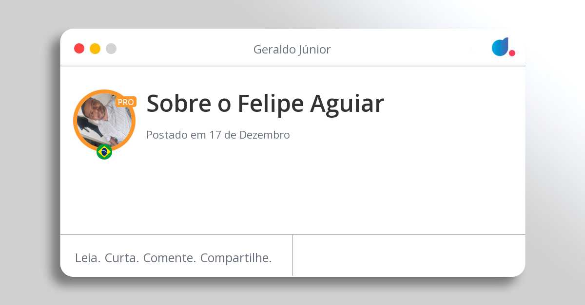 Sobre o Felipe Aguiar