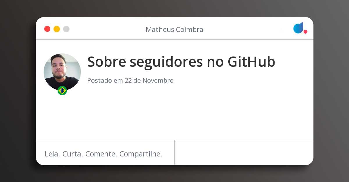 Sobre seguidores no GitHub