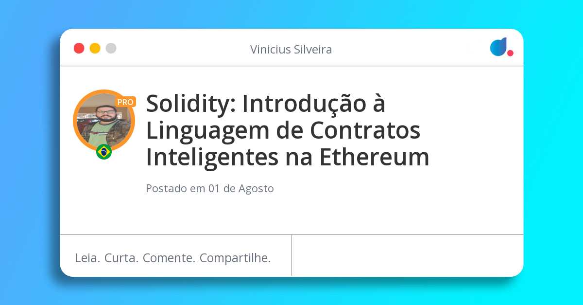 Solidity: Introdução à Linguagem de Contratos Inteligentes na Ethereum