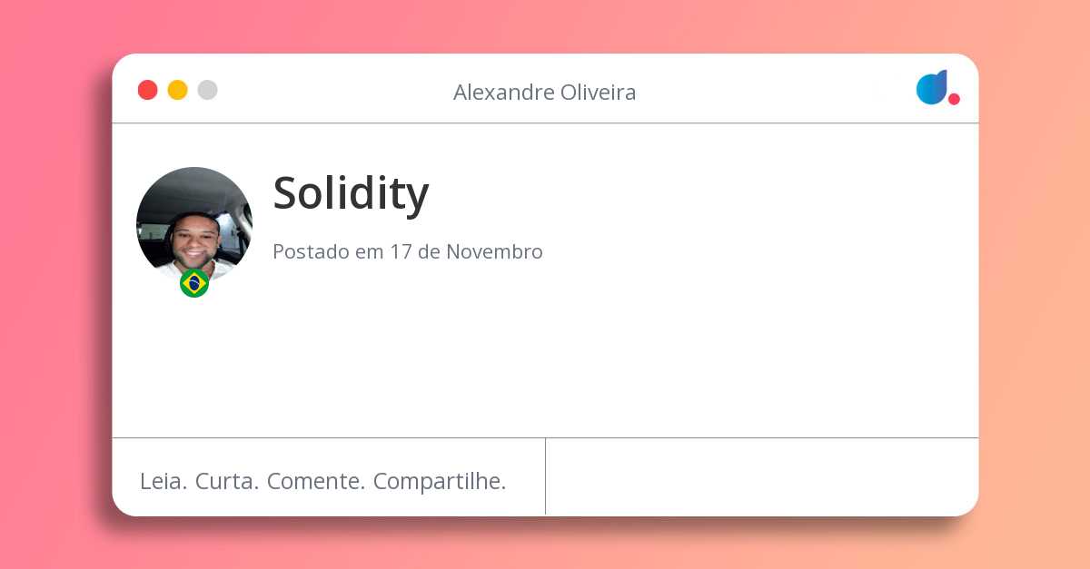 Solidity | Alexandre Oliveira | DIO