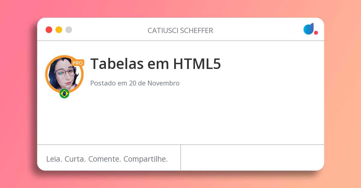 Tabelas em HTML5