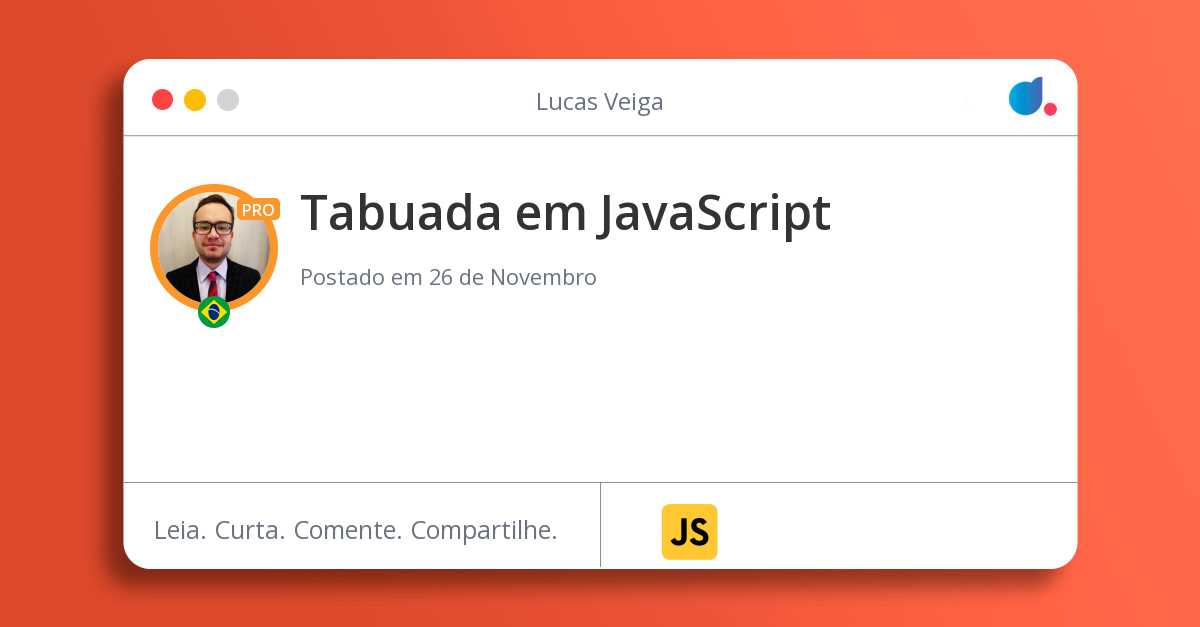 Tabuada em JavaScript