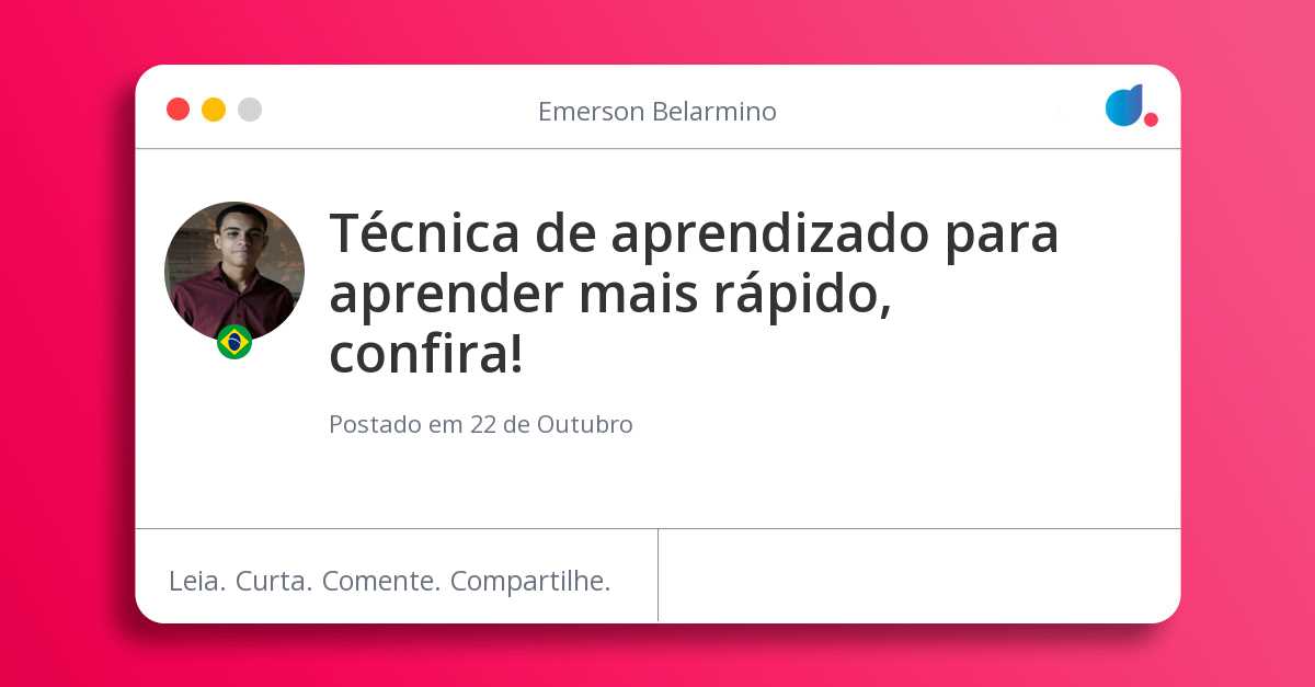 Técnica de aprendizado para aprender mais rápido, confira!