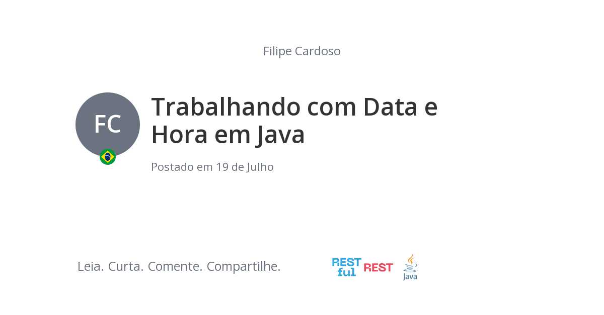 Trabalhando Com Data E Hora Em Java
