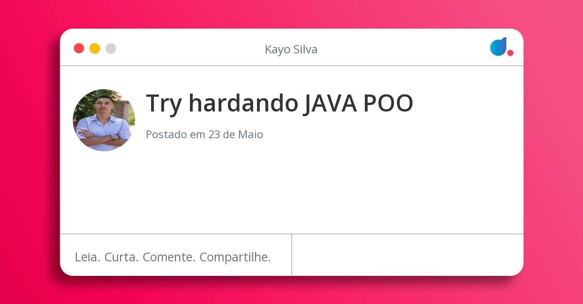 Try hardando JAVA POO