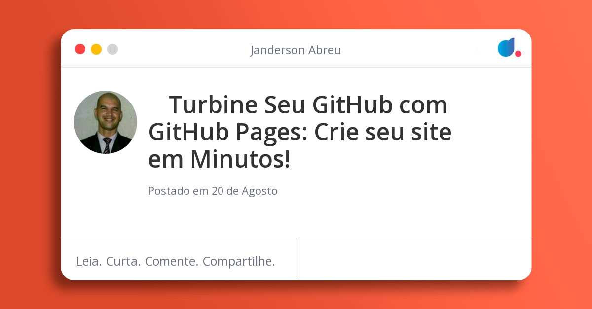 🌐 Turbine Seu GitHub com GitHub Pages: Crie seu site em Minutos! 🚀