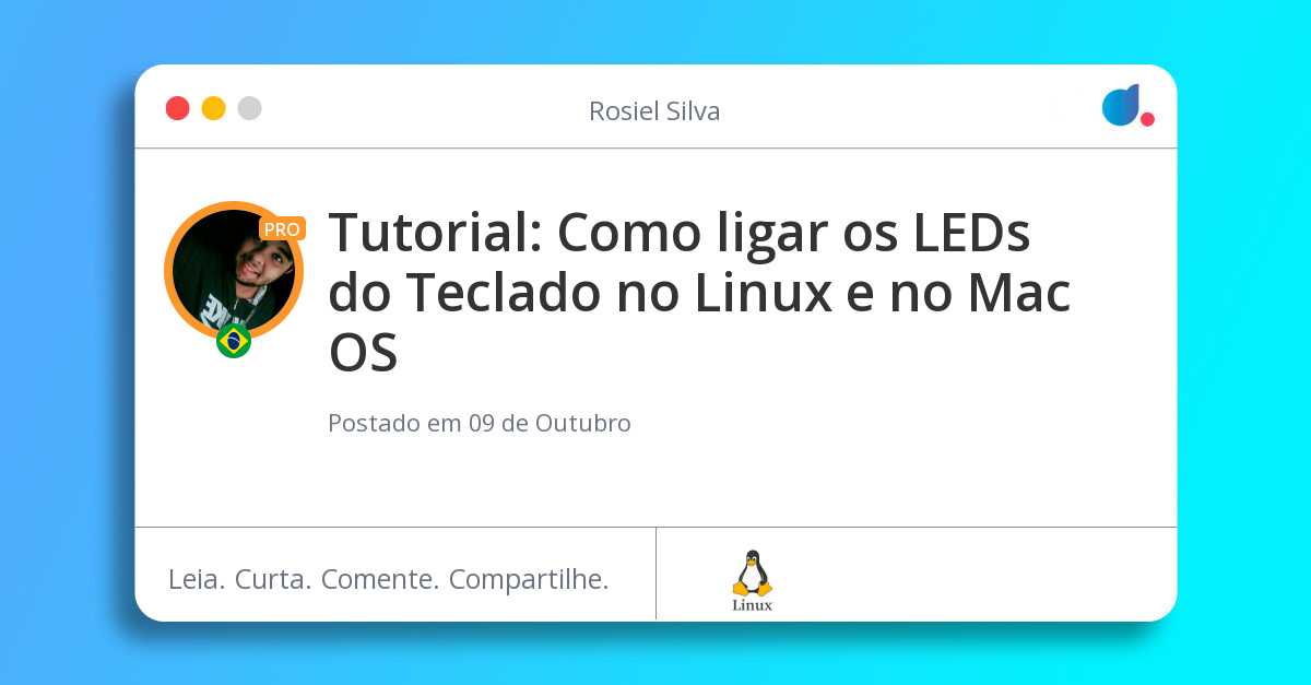 Tutorial Como Ligar Os Leds Do Teclado No Linux E No Mac Os