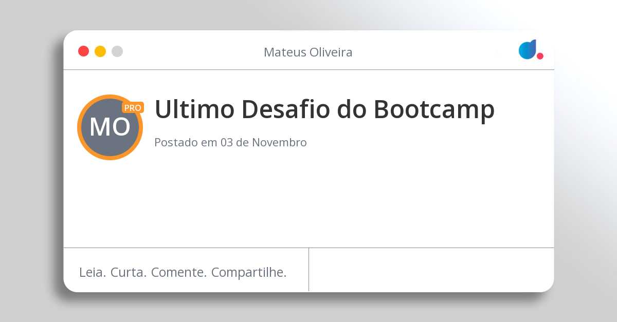 Ultimo Desafio do Bootcamp