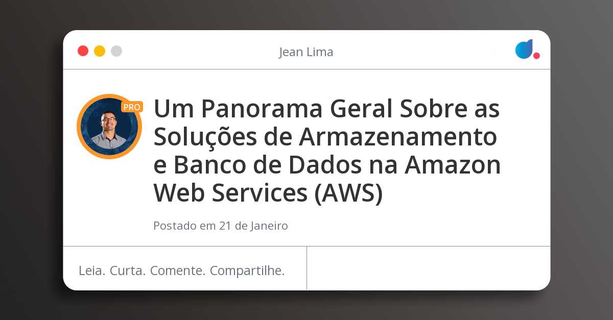 Um Panorama Geral Sobre as Soluções de Armazenamento e Banco de Dados ...