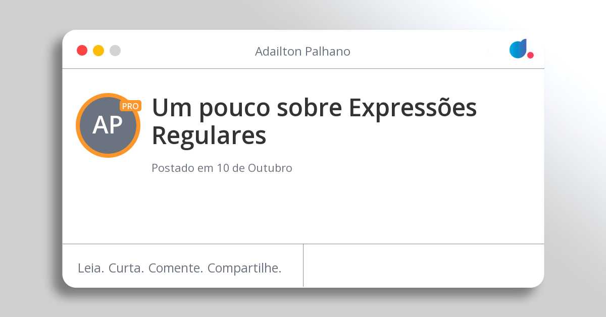 Um pouco sobre Expressões Regulares