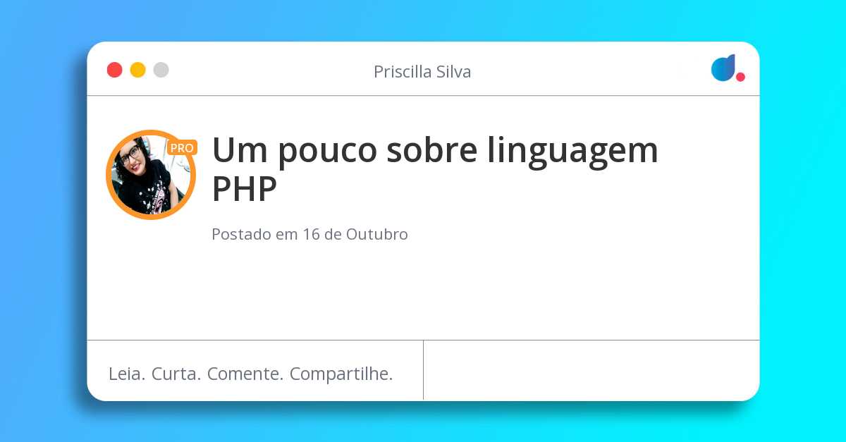 Um pouco sobre linguagem PHP Um pouco sobre linguagem PHP