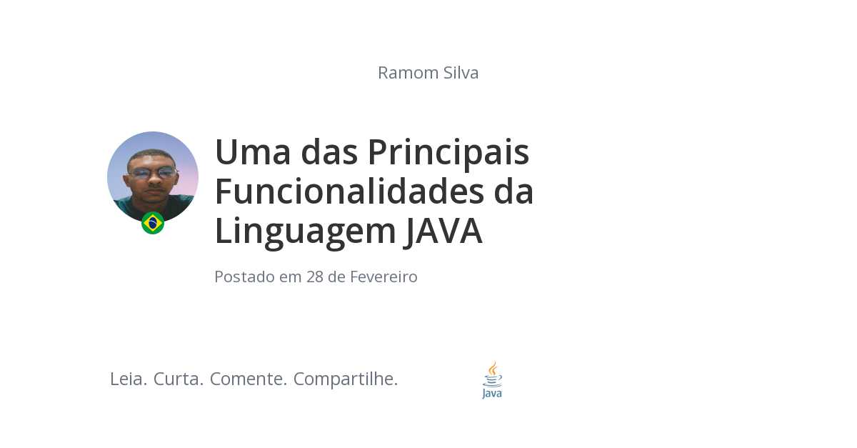 Uma das Principais Funcionalidades da Linguagem JAVA