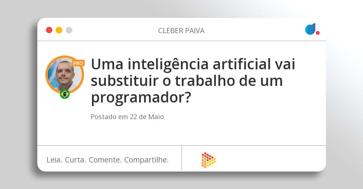 Uma inteligência artificial vai substituir o trabalho de um programador? Uma inteligência artificial vai substituir o trabalho de um programador?