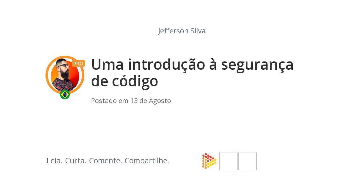 Uma introdução à segurança de código