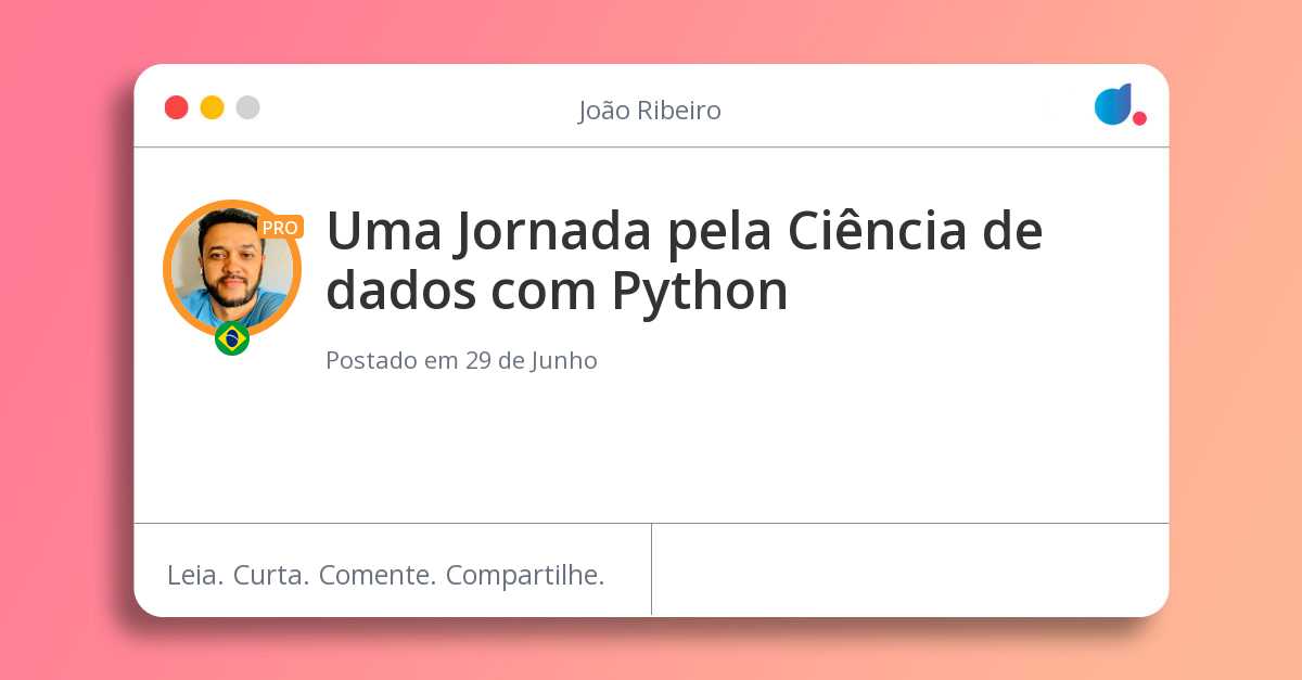 Uma Jornada pela Ciência de dados com Python
