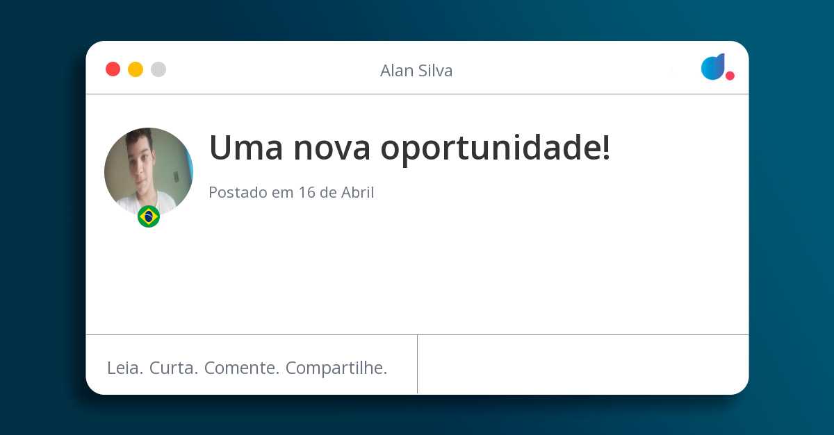 Uma nova oportunidade!
