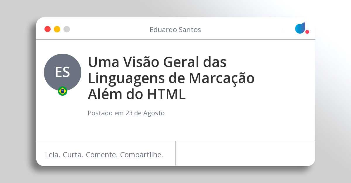 Uma Visão Geral das Linguagens de Marcação Além do HTML