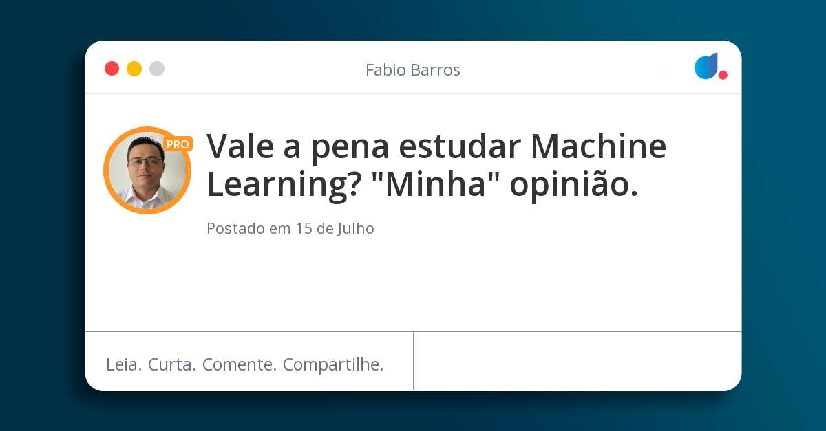 Vale a pena estudar Machine Learning? "Minha" opinião.