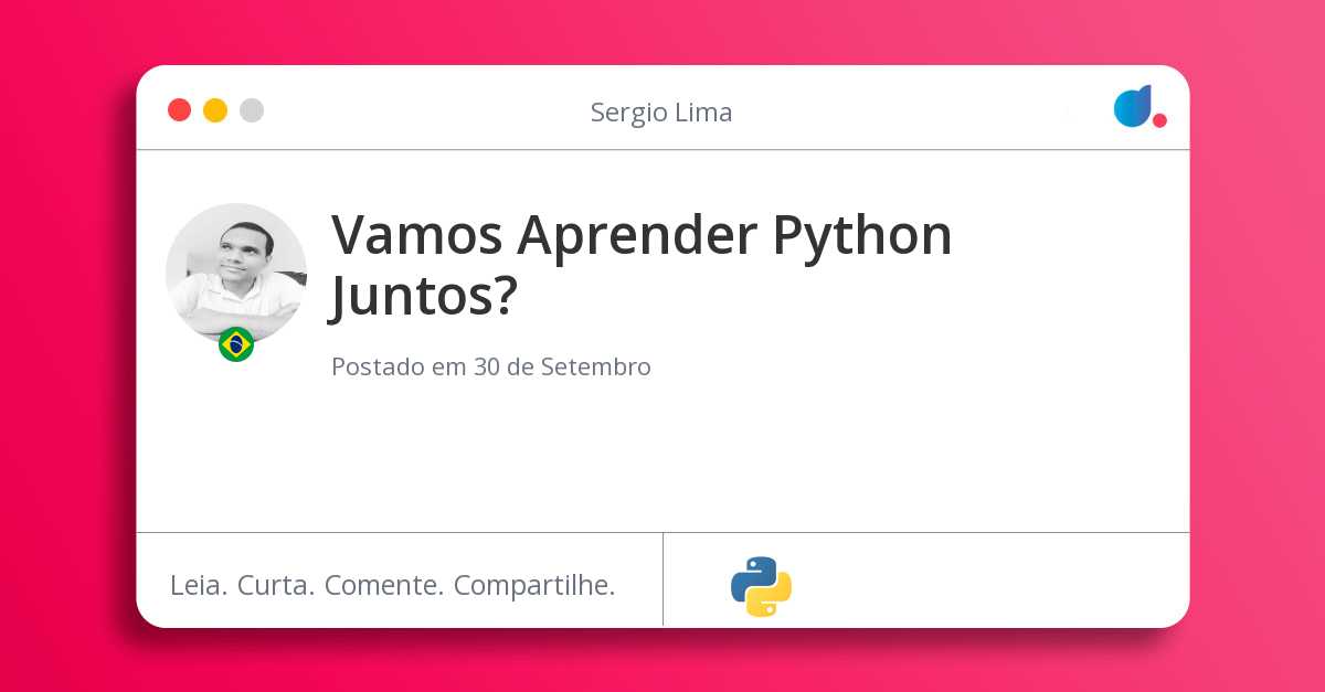 Vamos Aprender Python Juntos?