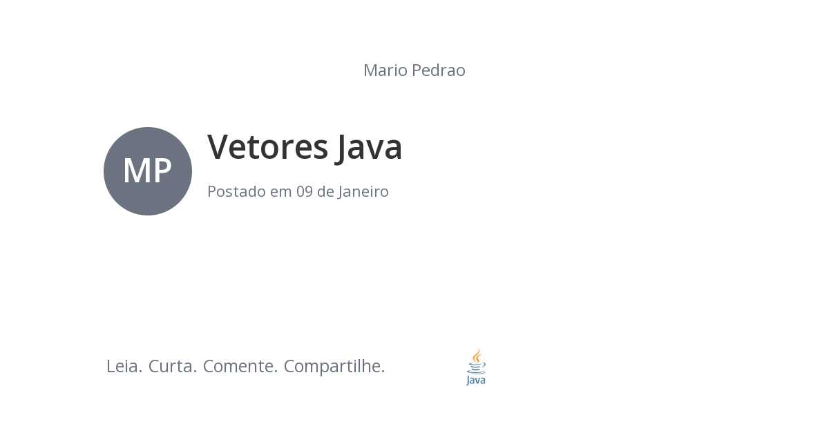 Vetores Java