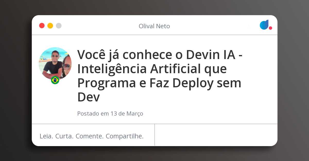 Você já conhece o Devin IA - Inteligência Artificial que Programa e Faz ...