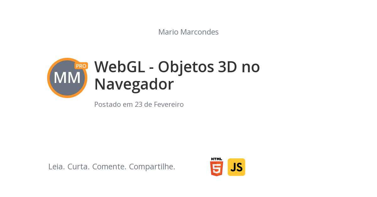 WebGL - Objetos 3D no Navegador