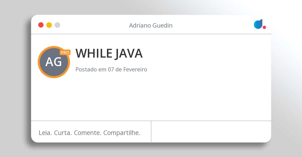 WHILE JAVA
