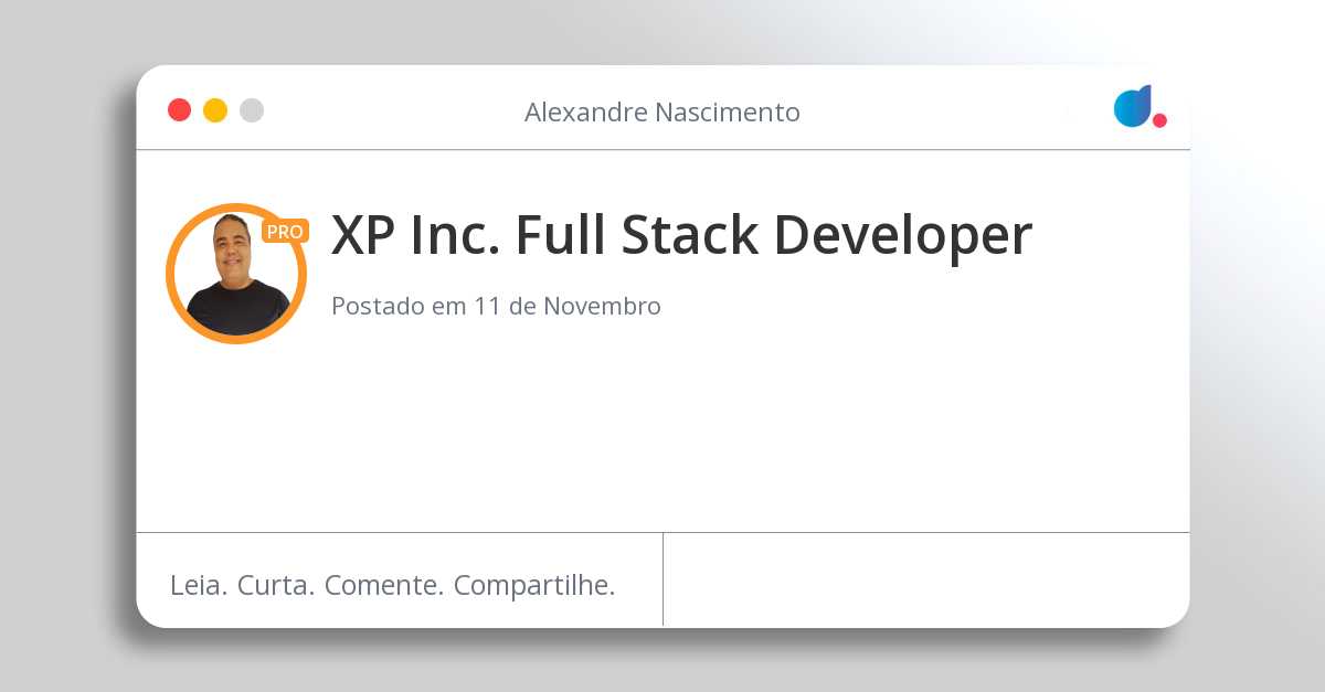 XP Inc. Full Stack Developer