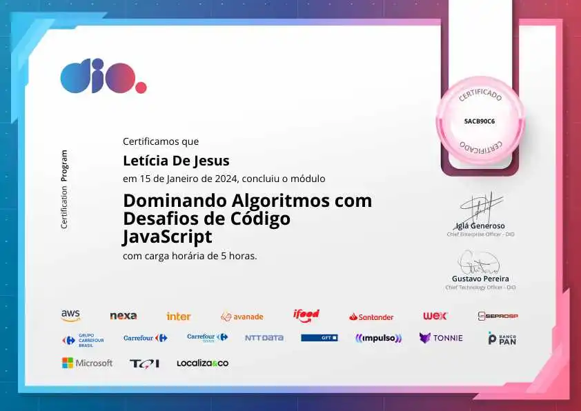 Letícia De Jesus — DIO Community Profile