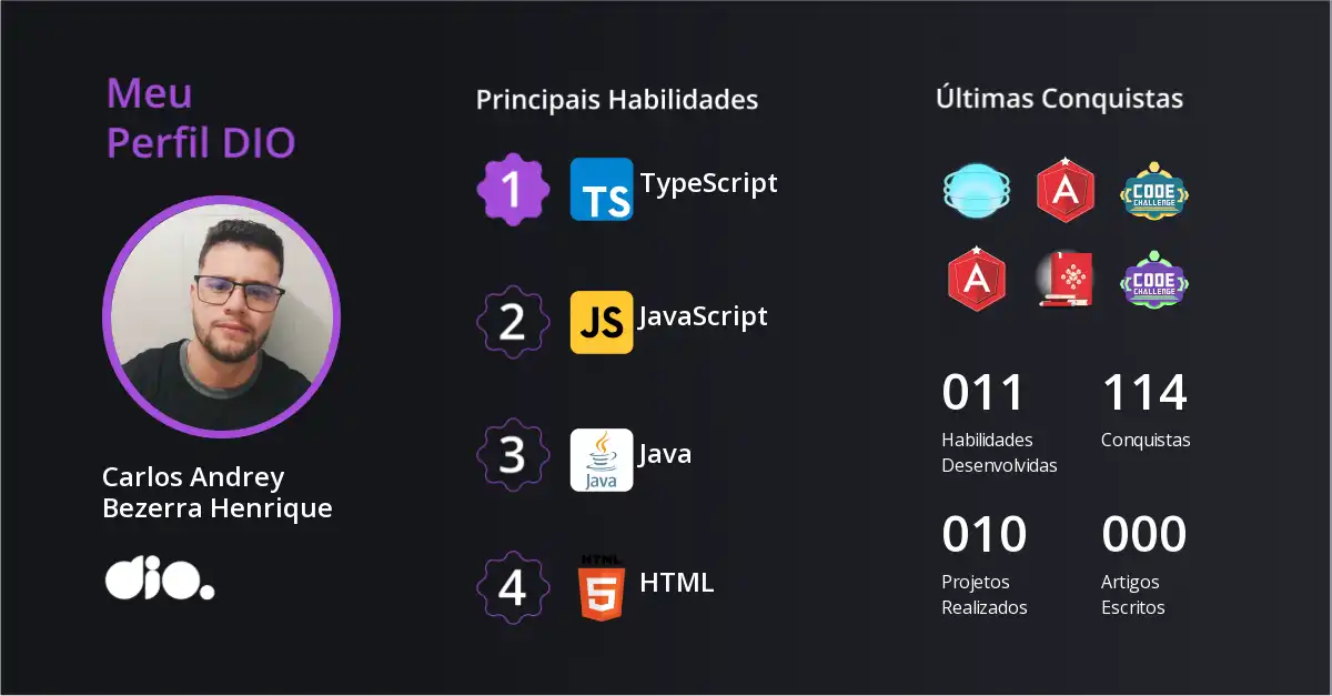 Carlos Andrey Bezerra Henrique — DIO Community Profile