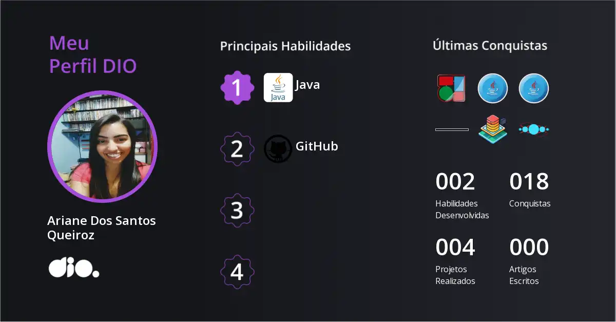 Ariane Dos Santos Queiroz — DIO Community Profile