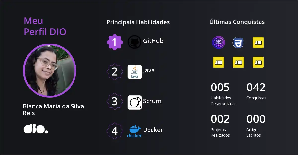 Bianca Maria da Silva Reis — DIO Community Profile