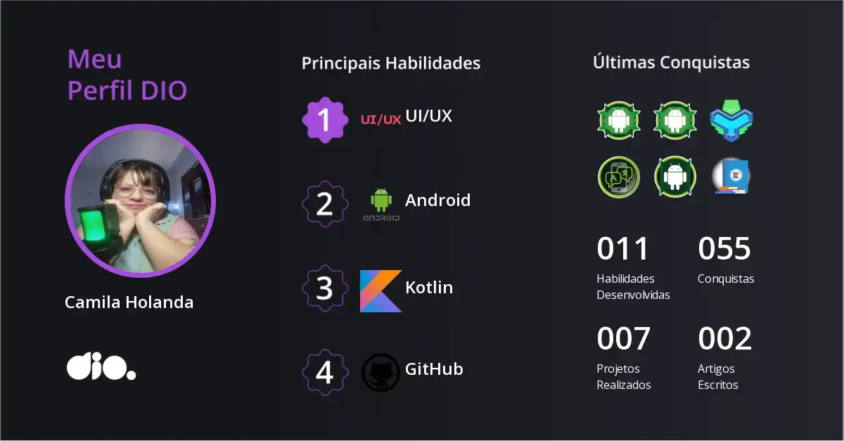 Camila De Araújo Holanda — DIO Community Profile