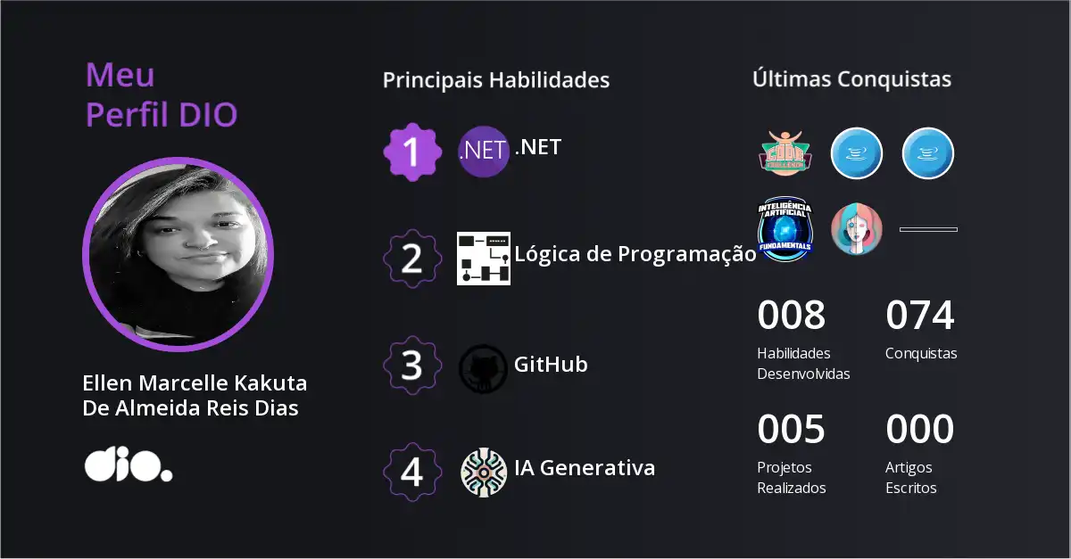 Ellen Marcelle Kakuta De Almeida Reis Dias — DIO Community Profile