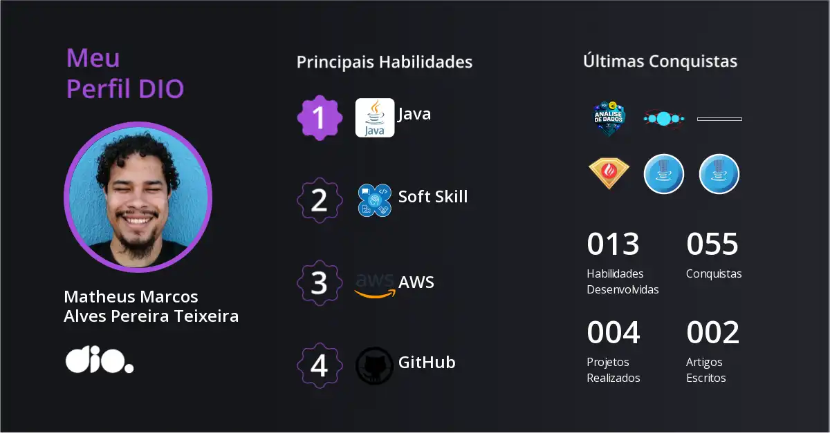Matheus Marcos Alves Pereira Teixeira — DIO Community Profile