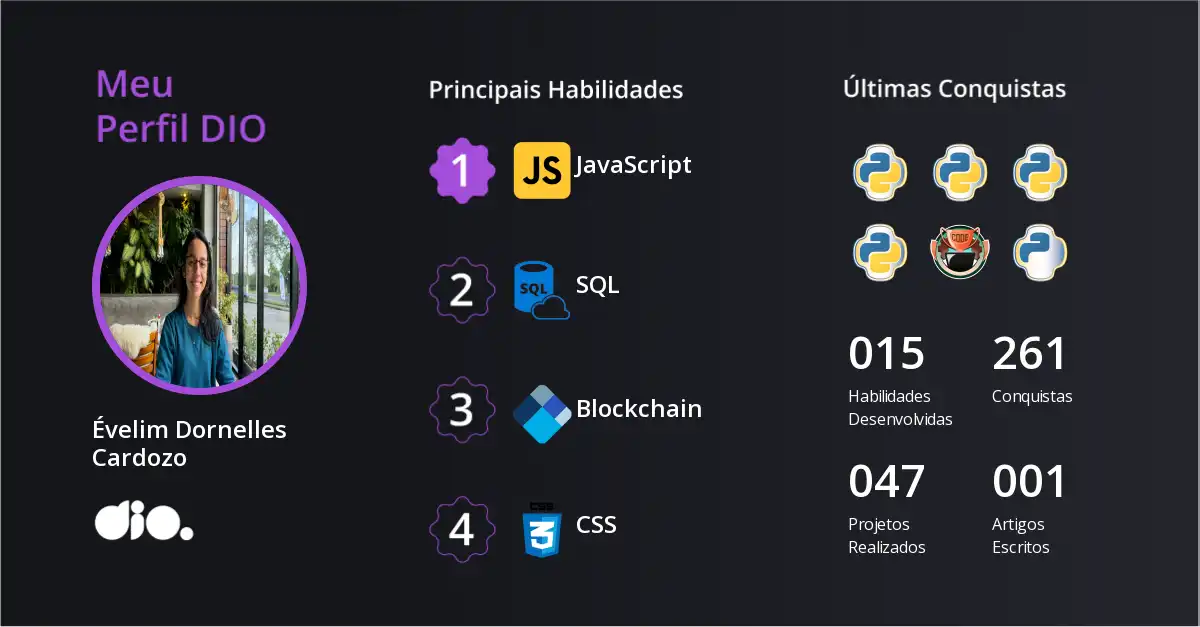 Évelim Dornelles Cardozo — DIO Community Profile