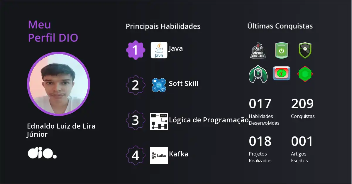 Ednaldo Luiz de Lira Júnior — DIO Community Profile