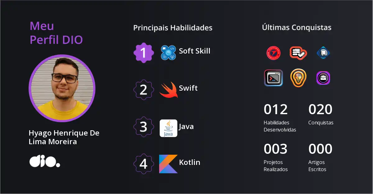 Hyago Henrique De Lima Moreira — DIO Community Profile