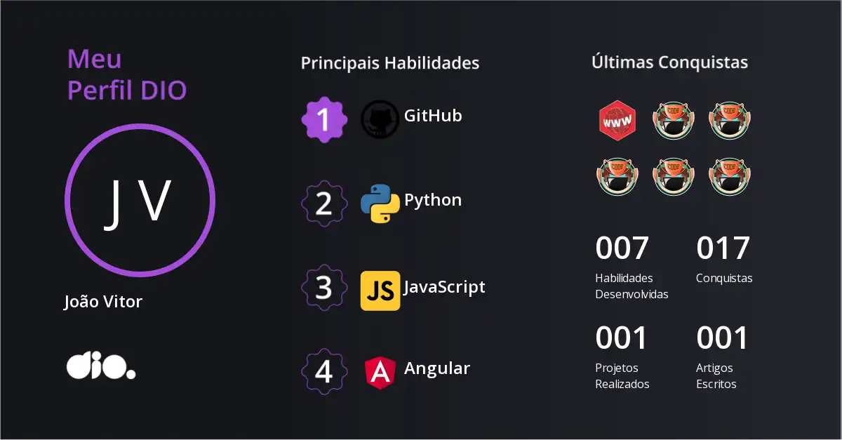 João Vitor — DIO Community Profile