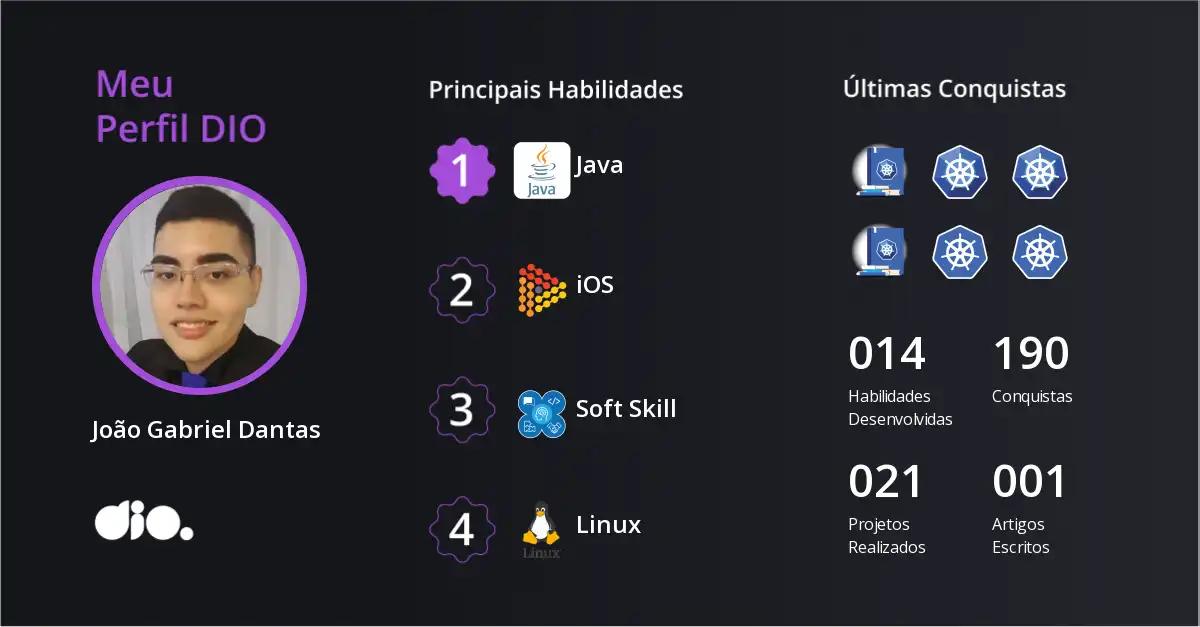 João Gabriel Dantas — DIO Community Profile