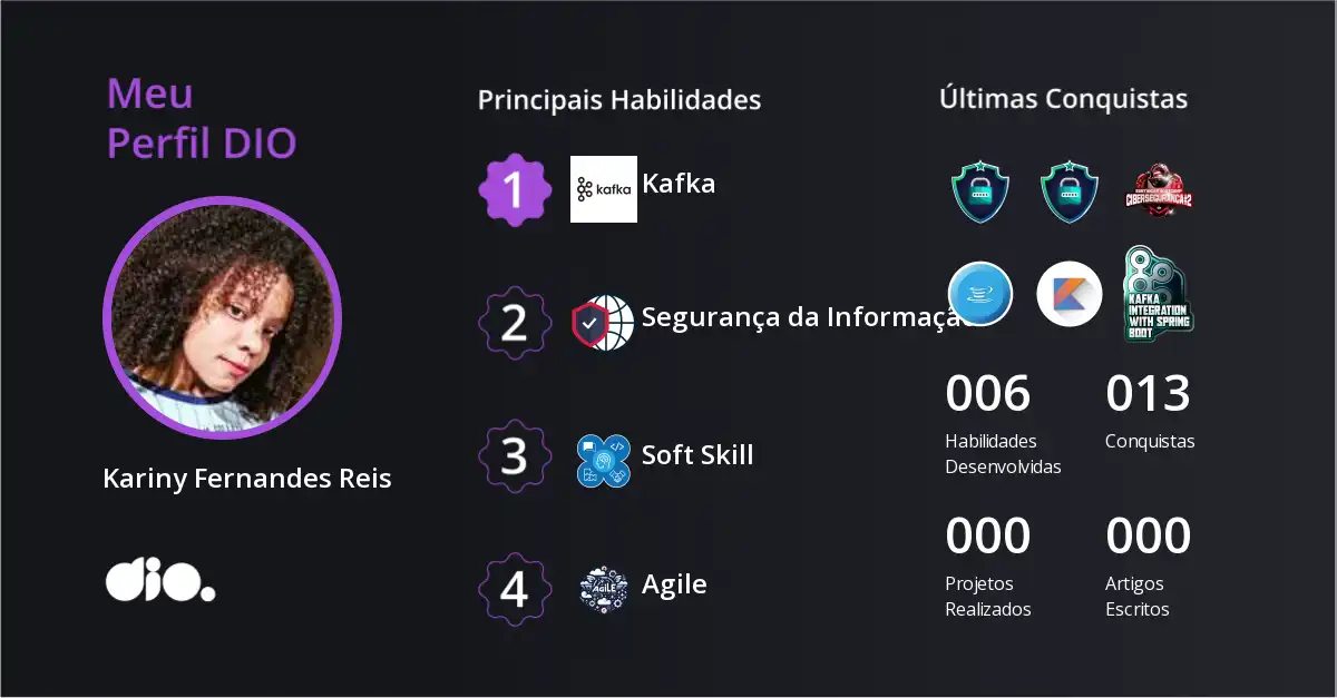 Kariny Fernandes Reis — DIO Community Profile