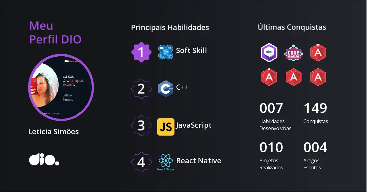 Leticia Simões — DIO Community Profile