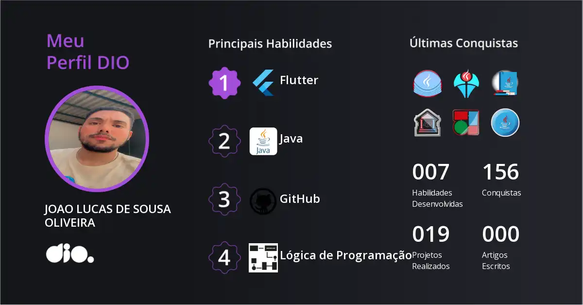 JOAO LUCAS DE SOUSA OLIVEIRA — DIO Community Profile