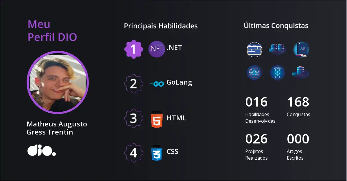 Matheus Augusto Gress Trentin — DIO Community Profile