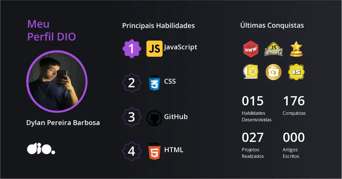 Dylan Pereira Barbosa — DIO Community Profile