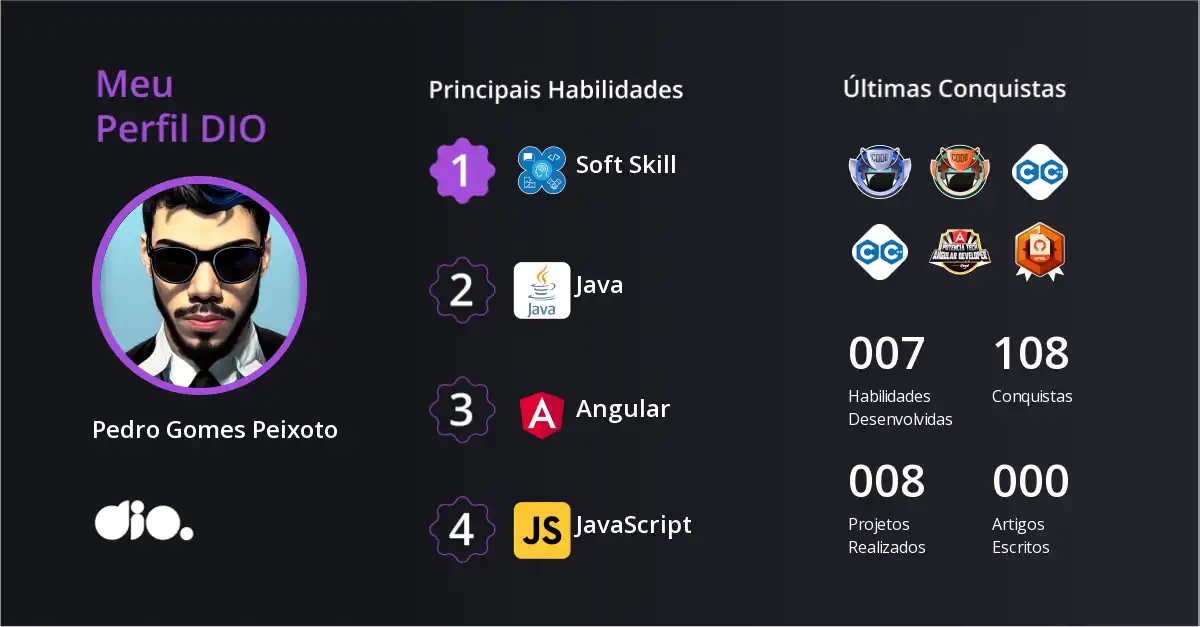 Pedro Gomes Peixoto — DIO Community Profile