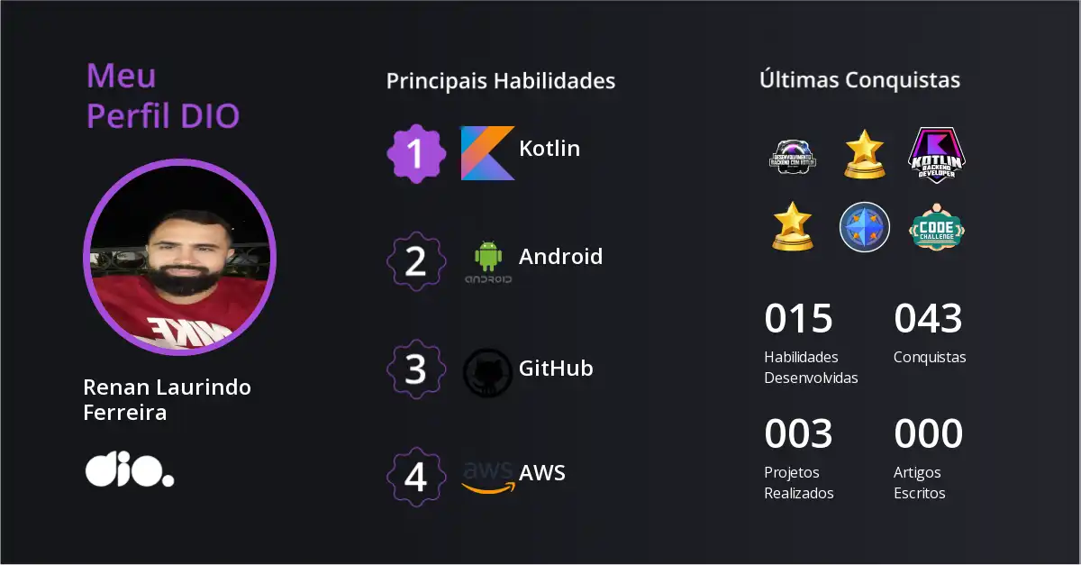 Renan Laurindo Ferreira — DIO Community Profile