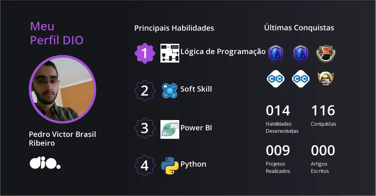 Pedro Victor Brasil Ribeiro — DIO Community Profile