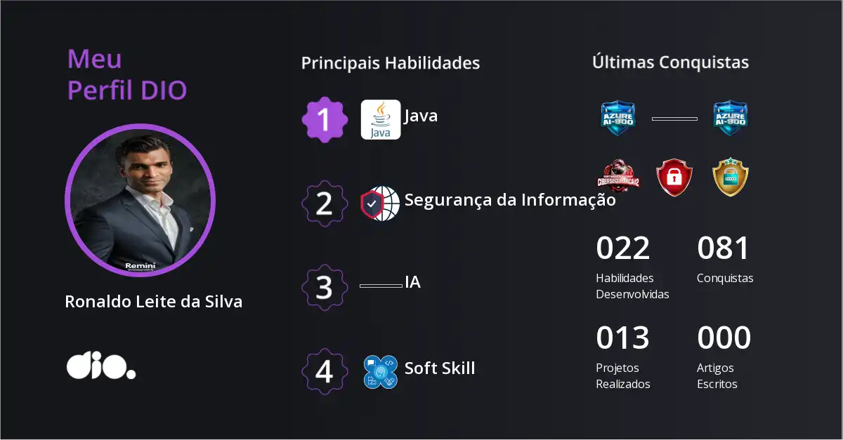 Ronaldo Leite da Silva — DIO Community Profile