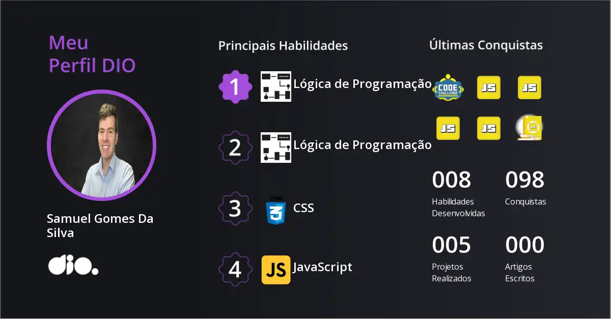 Samuel Gomes Da Silva — DIO Community Profile